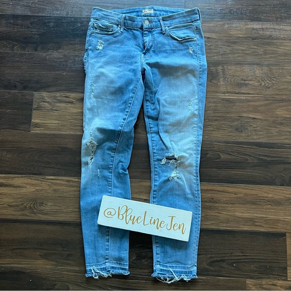 MOTHER | Jeans | Mother Undone Hem Looker Crop | Poshmark